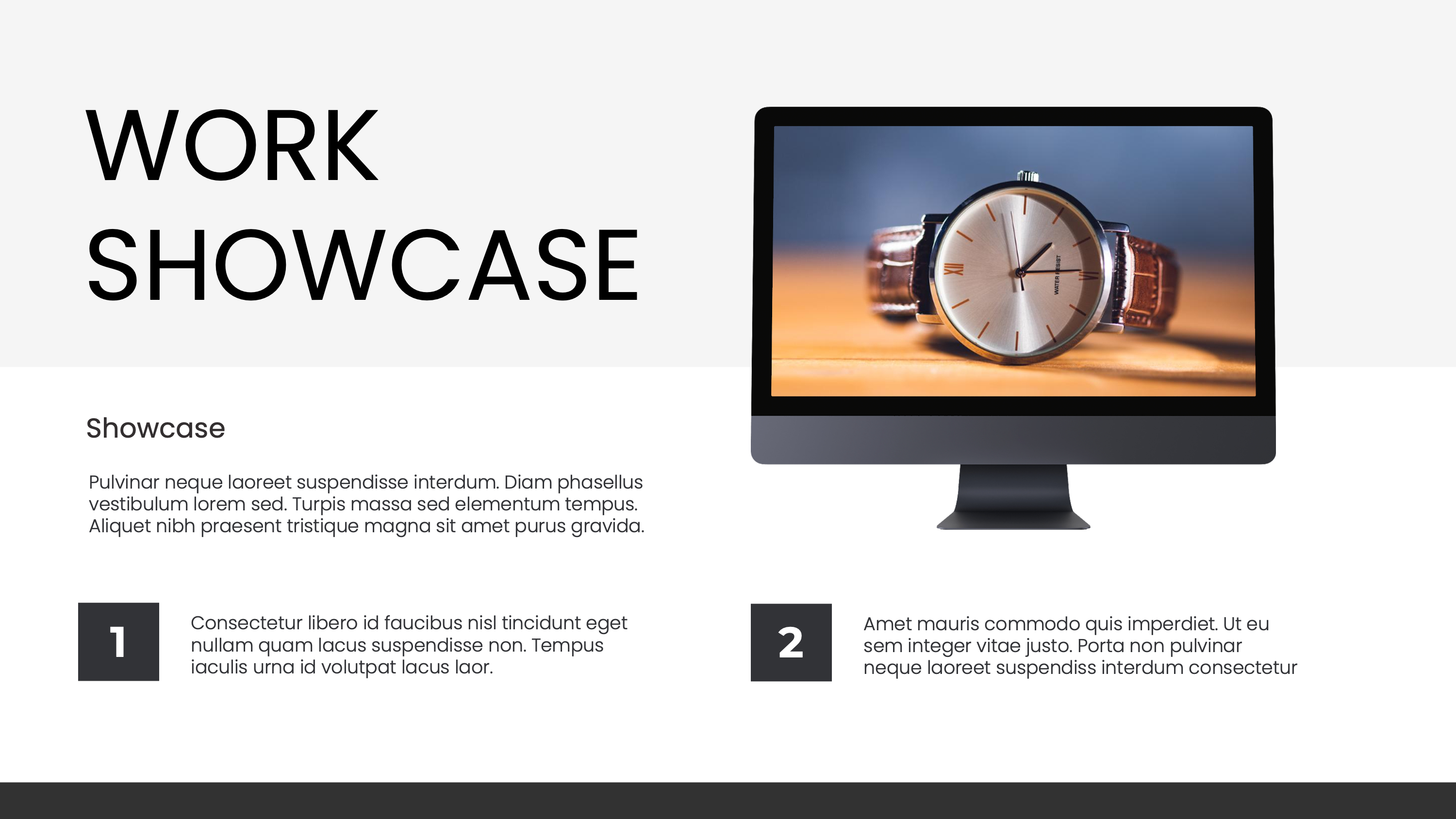 Watchbliss - Minimalis Watch Presentation PowerPoint Design Template ...