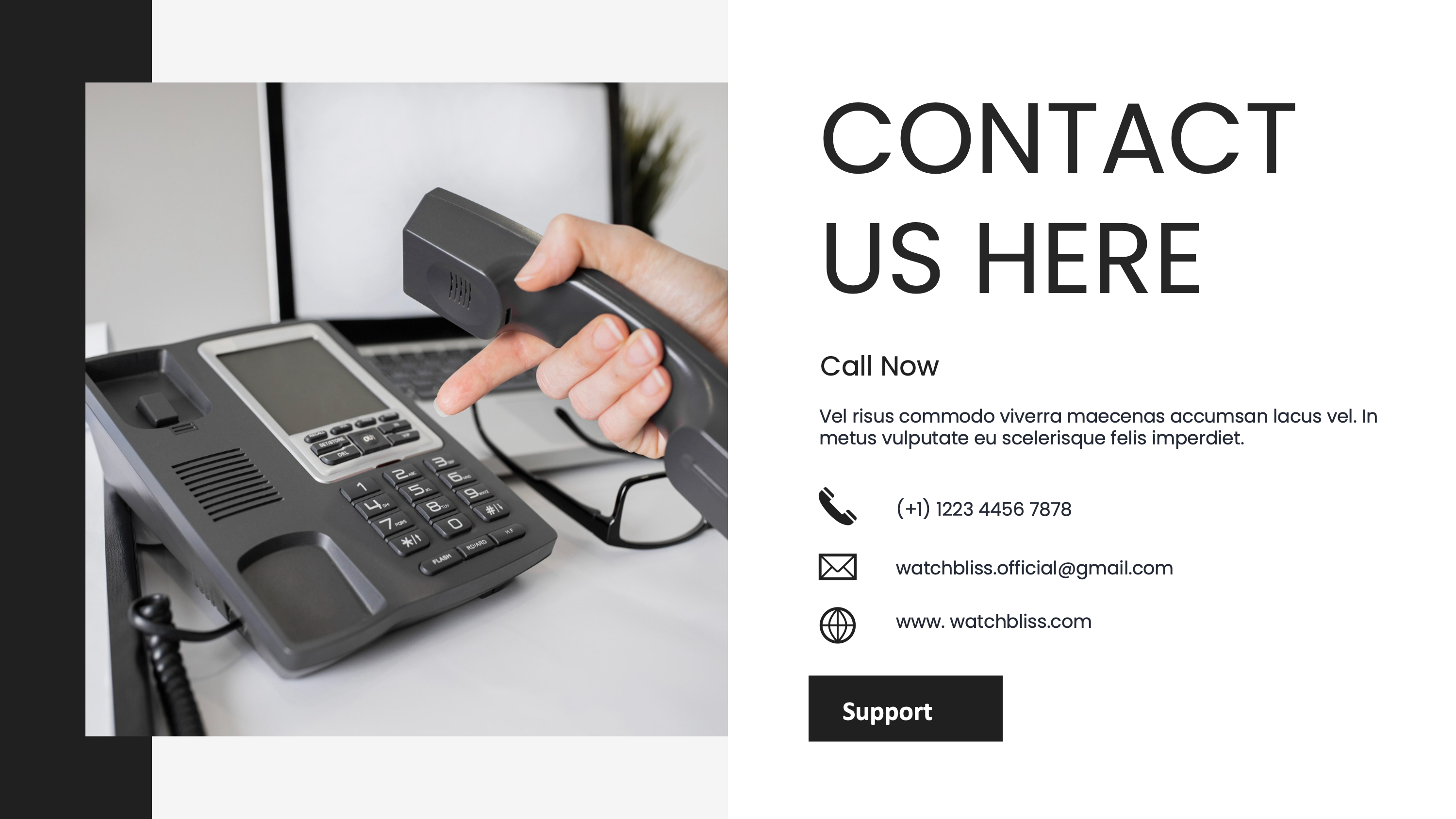 Watchbliss - Minimalis Watch Presentation PowerPoint Design Template ...