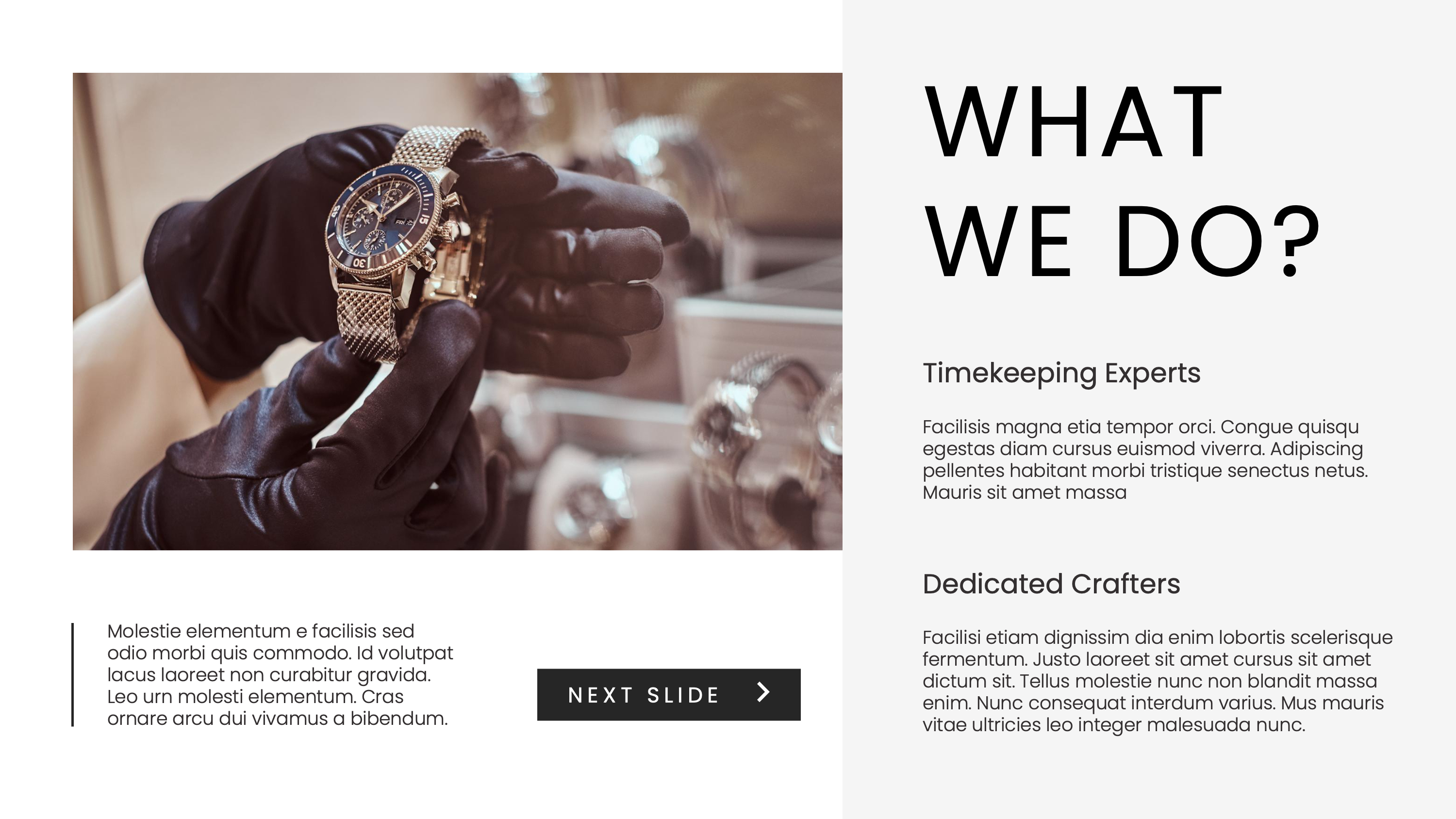 Watchbliss - Minimalis Watch Presentation PowerPoint Design Template ...