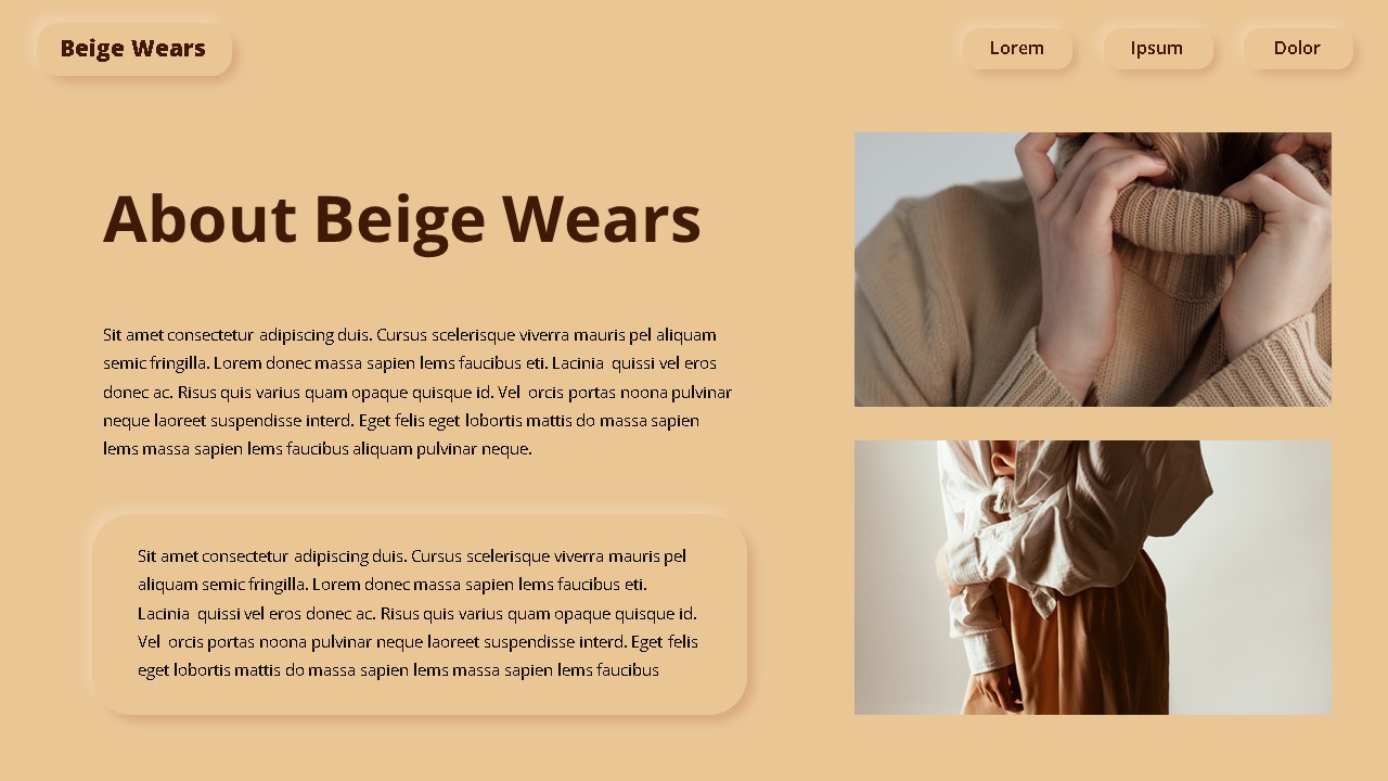 Beige Wears - Timeless Fashion Minimalist Google Slides Presentation ...