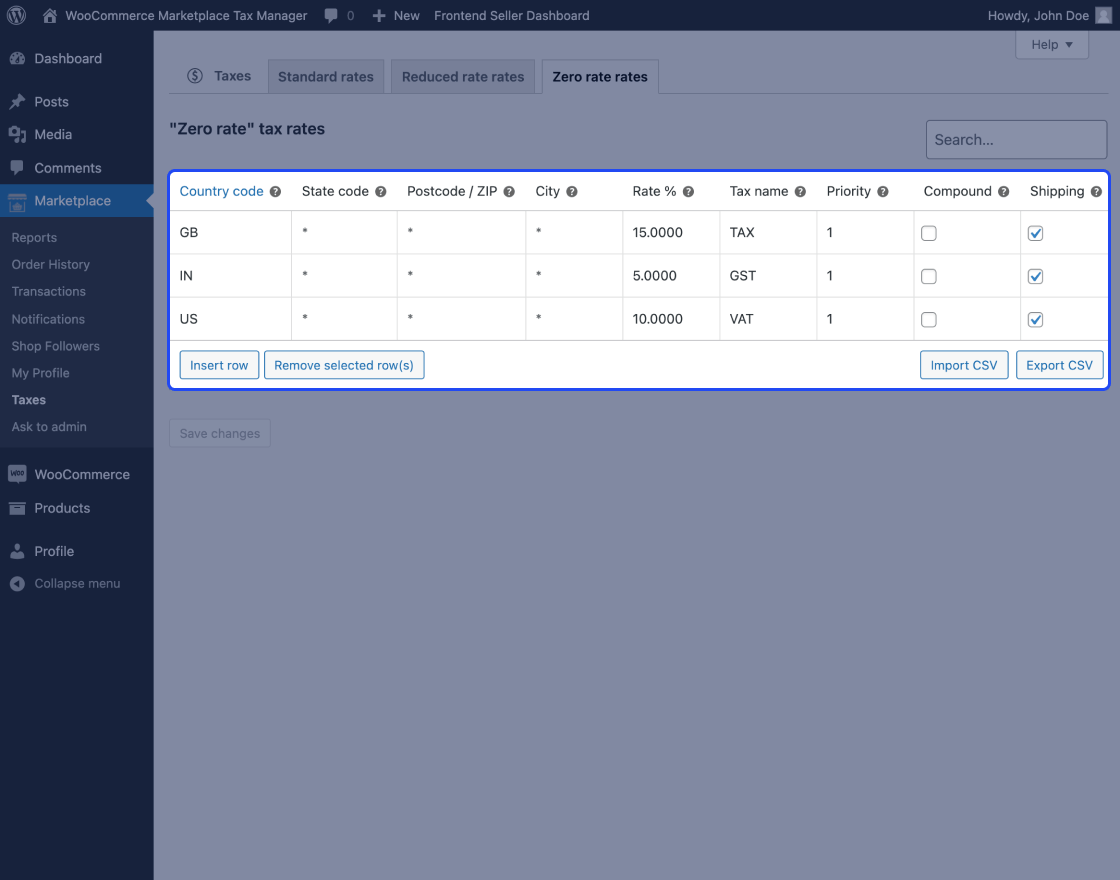 WooCommerce Marketplace Tax Manager by Webkul | CodeCanyon