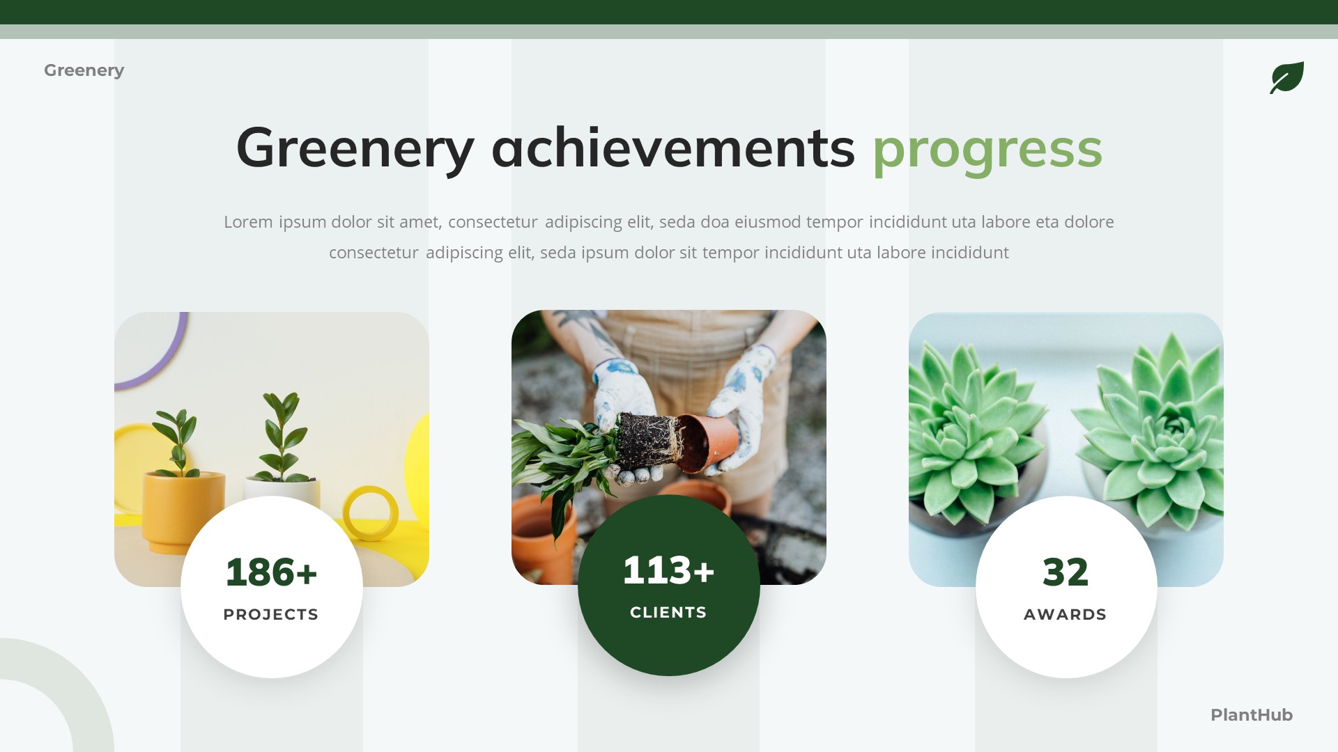 Greenery - plants and vegetation PowerPoint template, Presentation ...