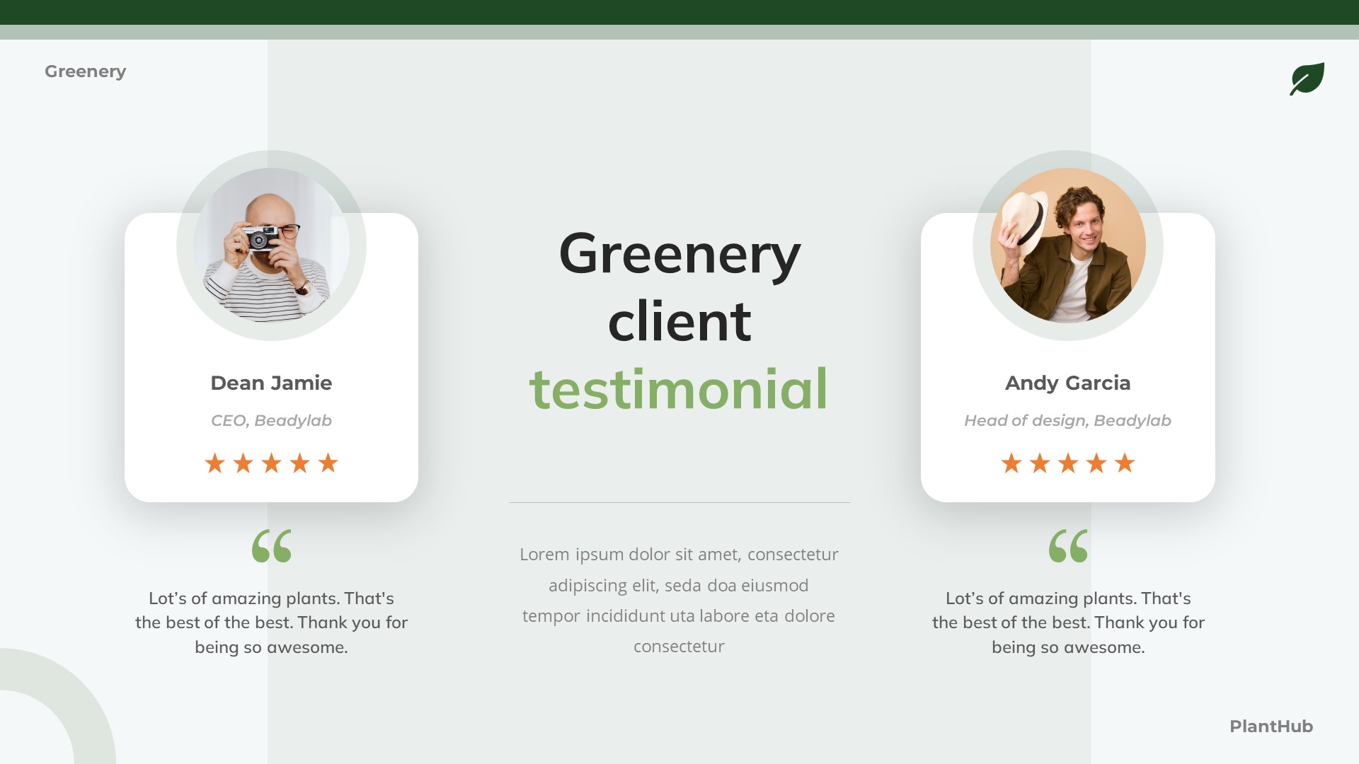 Greenery - plants and vegetation PowerPoint template, Presentation ...