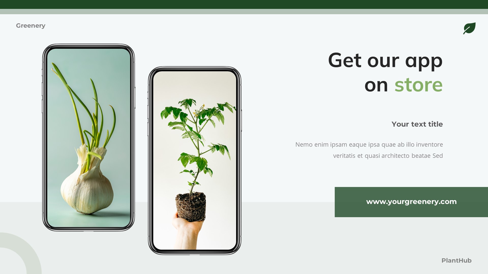 Greenery - plants and vegetation PowerPoint template, Presentation ...