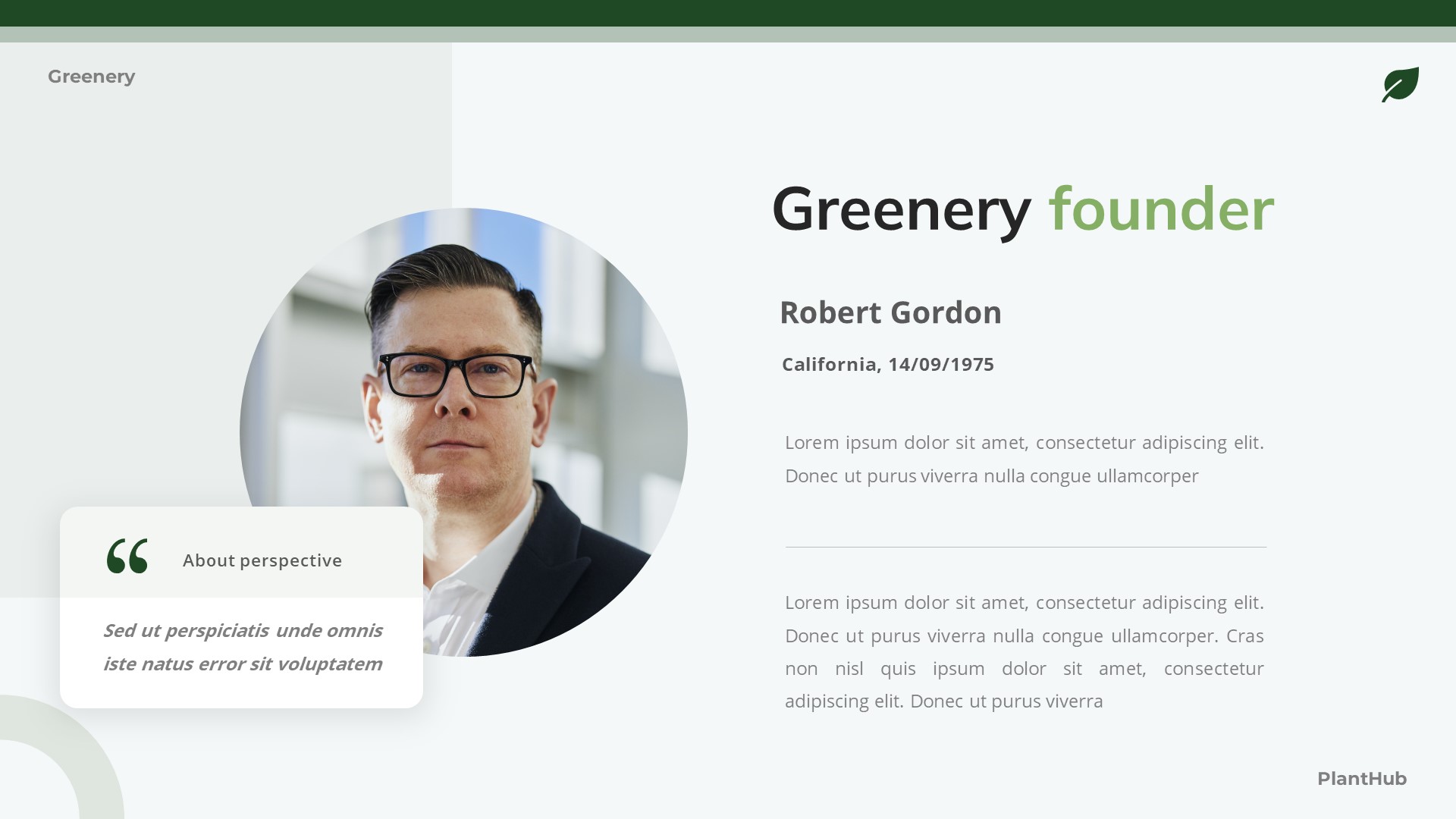Greenery - plants and vegetation PowerPoint template, Presentation ...