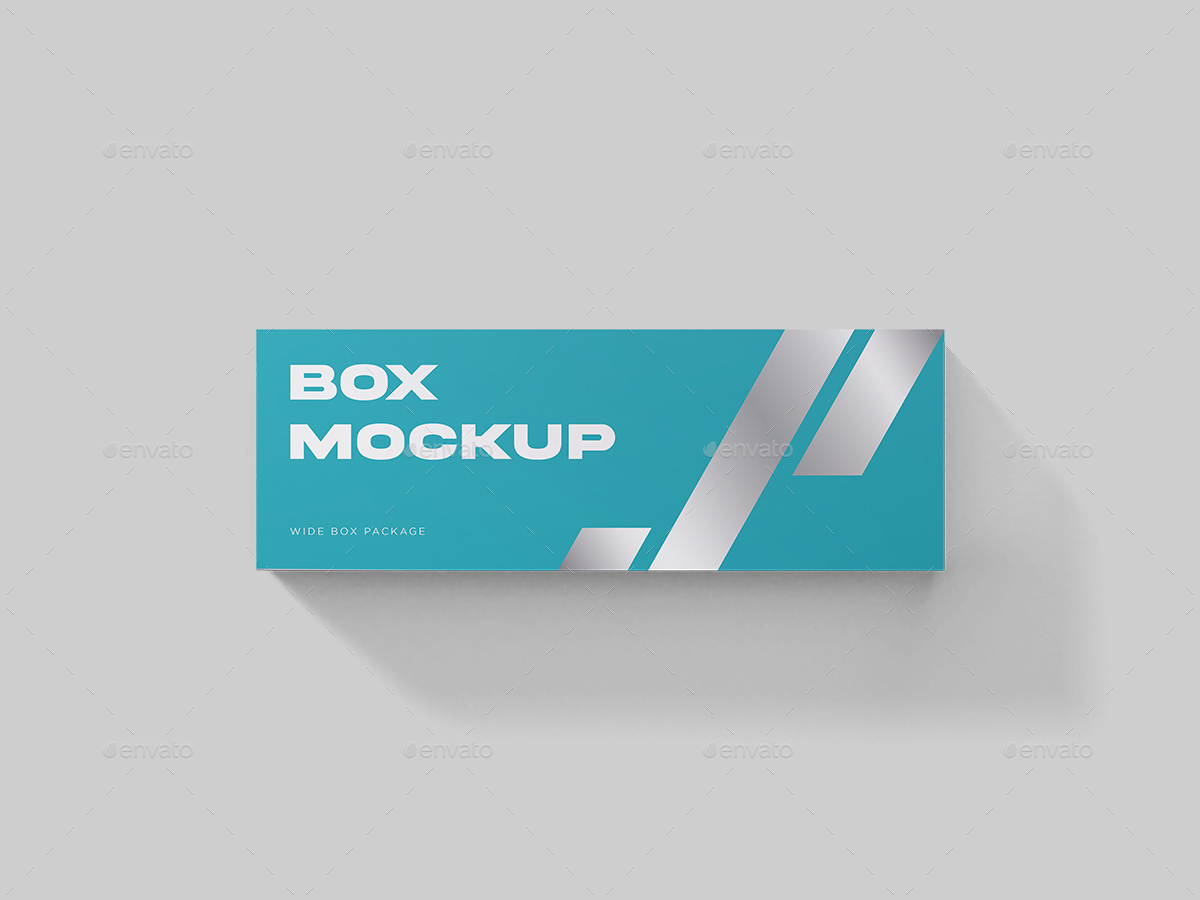 WIDE / FLAT RECTANGULAR BOX PACKAGING MOCK-UP V.1, Graphics | GraphicRiver