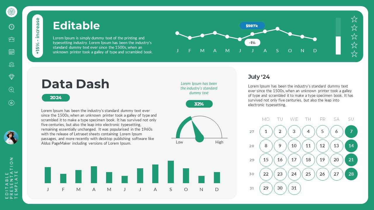 2024 Data Dashboards PowerPoint Presentation Template, Presentation ...