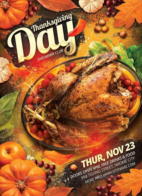 Thanksgiving Flyer, Print Templates | GraphicRiver