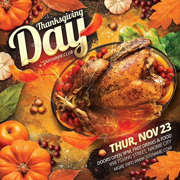 Thanksgiving Flyer, Print Templates | GraphicRiver