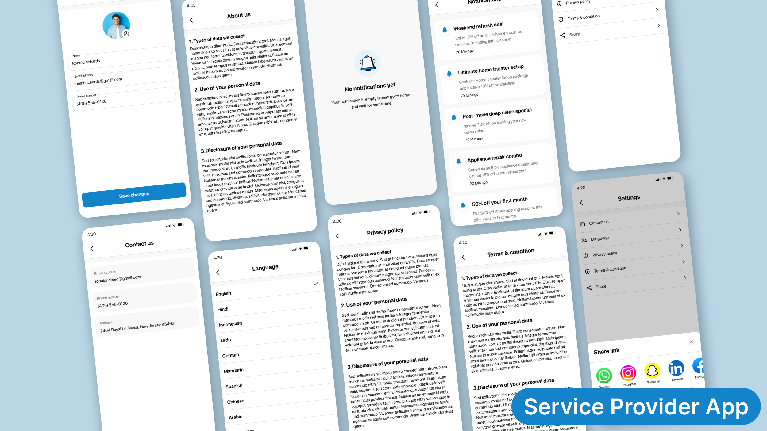 SmileHandyy Template: ProHome Services App in Flutter(Android, iOS) | 2 in 1 Customer & Provider ...