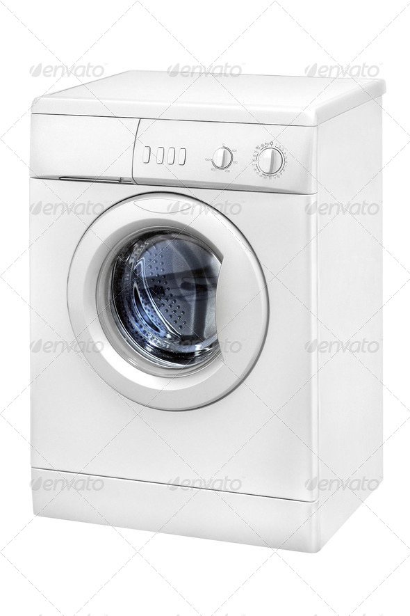 white washing machine Stock Photo by ozaiachin | PhotoDune