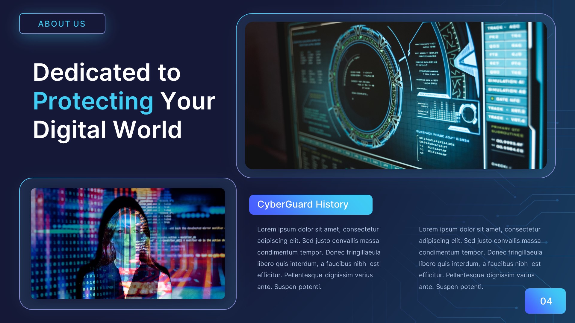 CyberGuard – Cybersecurity Keynote Template, Presentation Templates