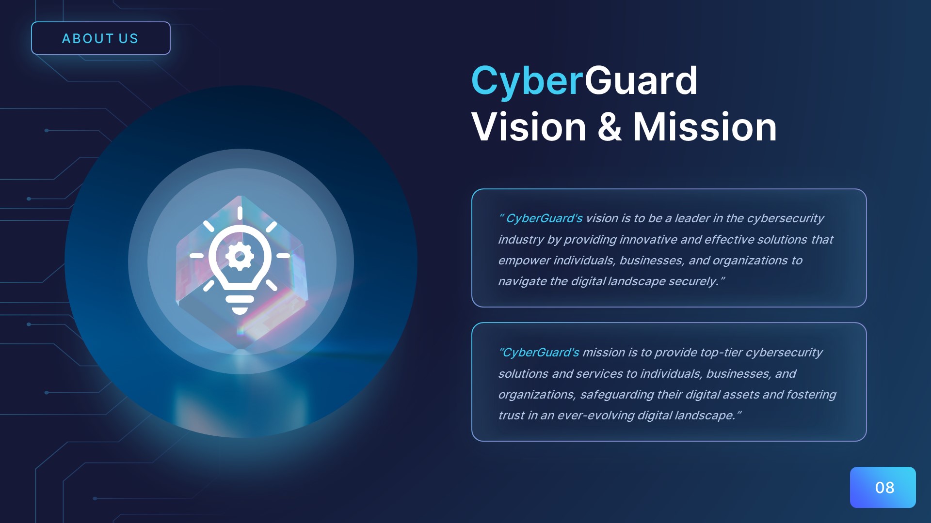 CyberGuard – Cybersecurity Keynote Template, Presentation Templates