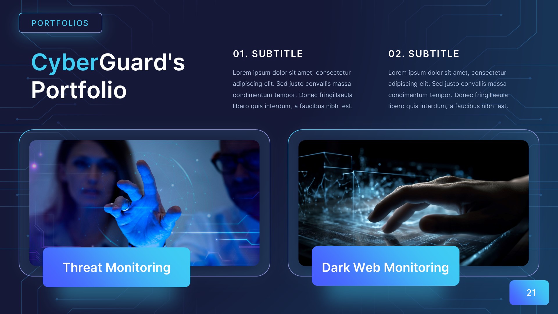 CyberGuard – Cybersecurity Keynote Template, Presentation Templates