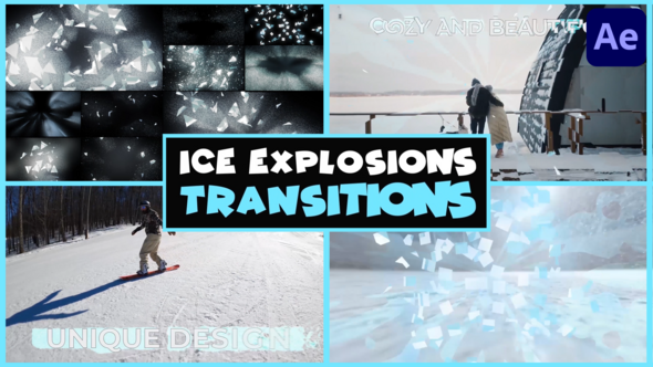 Ice Explosions Transitions | After Effects, After Effects Project Files