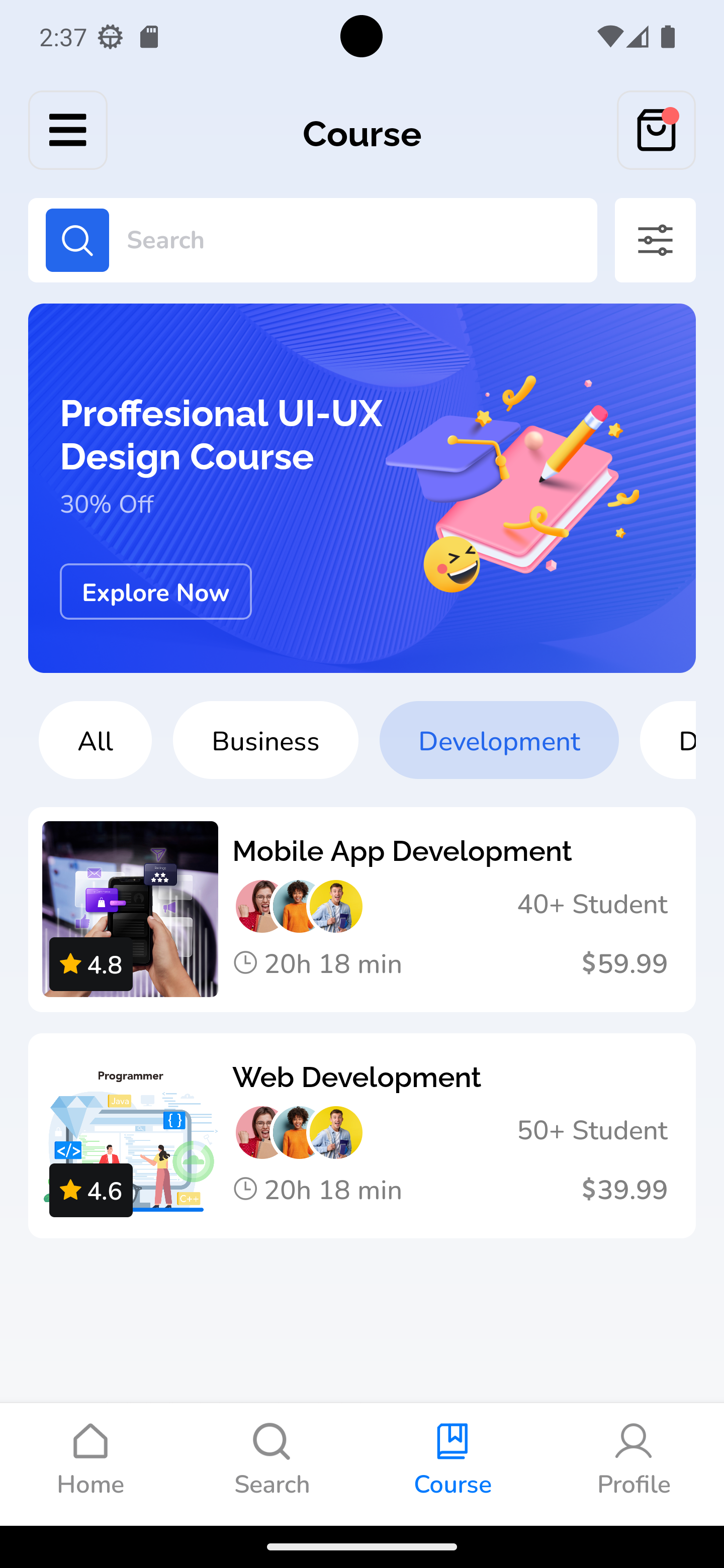 Eduman - React Native Android & iOS Education Template by BDevs ...
