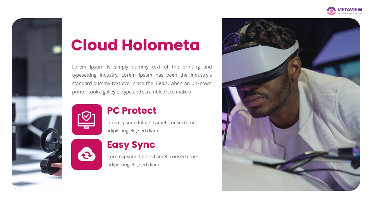 Metaview – VR Tech Google Slide Presentation Template, Presentation ...