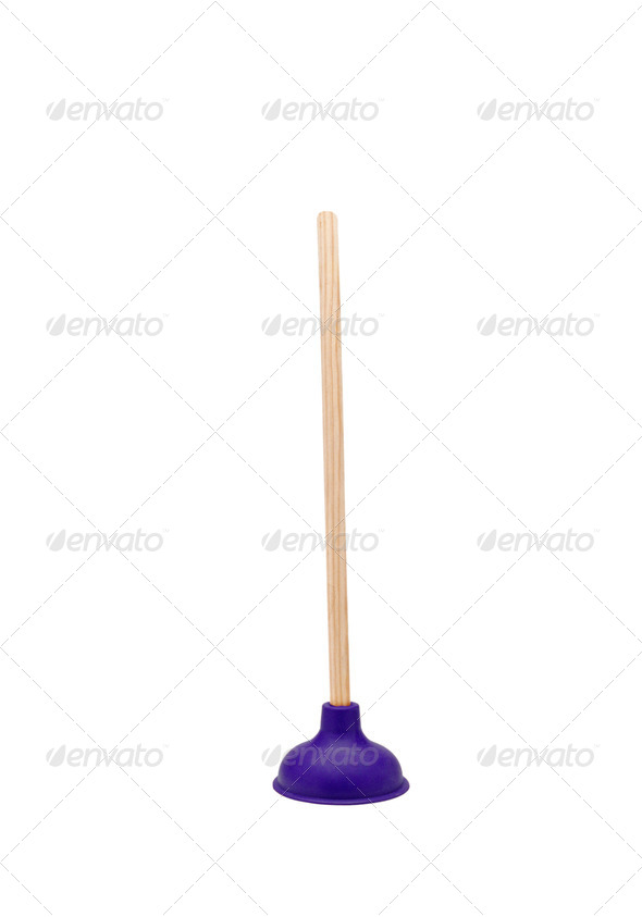 Big plunger isolated on white background Stock Photo by ozaiachin ...