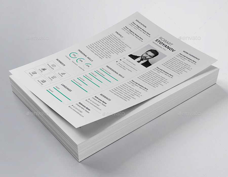 Clean Resume/CV, Print Templates | GraphicRiver