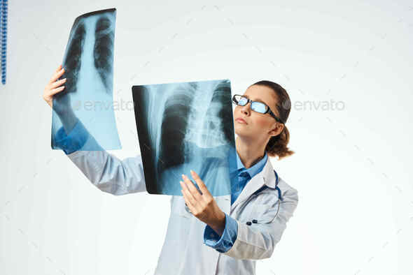 doctor radiologist x-ray examination professional look Stock Photo by ...