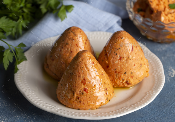 Spicy Surk Cheese Balls with Olive Oil from Hatay in Turkey. (Turkish ...