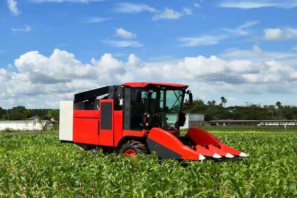 corn combine harvester tractor with robot automatic control grow and ...