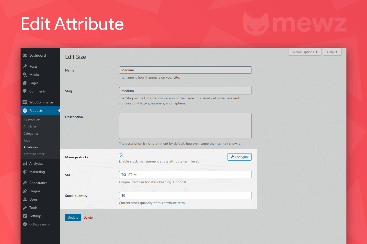 WooCommerce Attribute Stock – Shared Stock & Quantity Multipliers by MewzPlugins