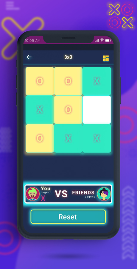 TicTac Toe - NEON AI and Multiplayer Andorid and iOS in Flutter 3.x by Arrtify