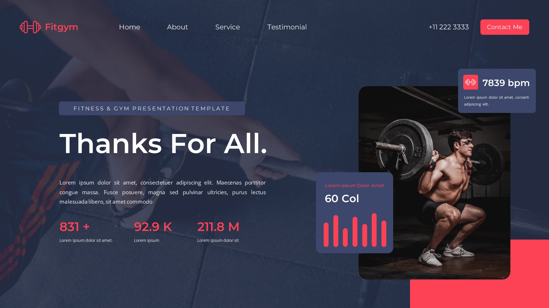 Fitgym - Fitness & Gym Google Slides Template, Presentation Templates