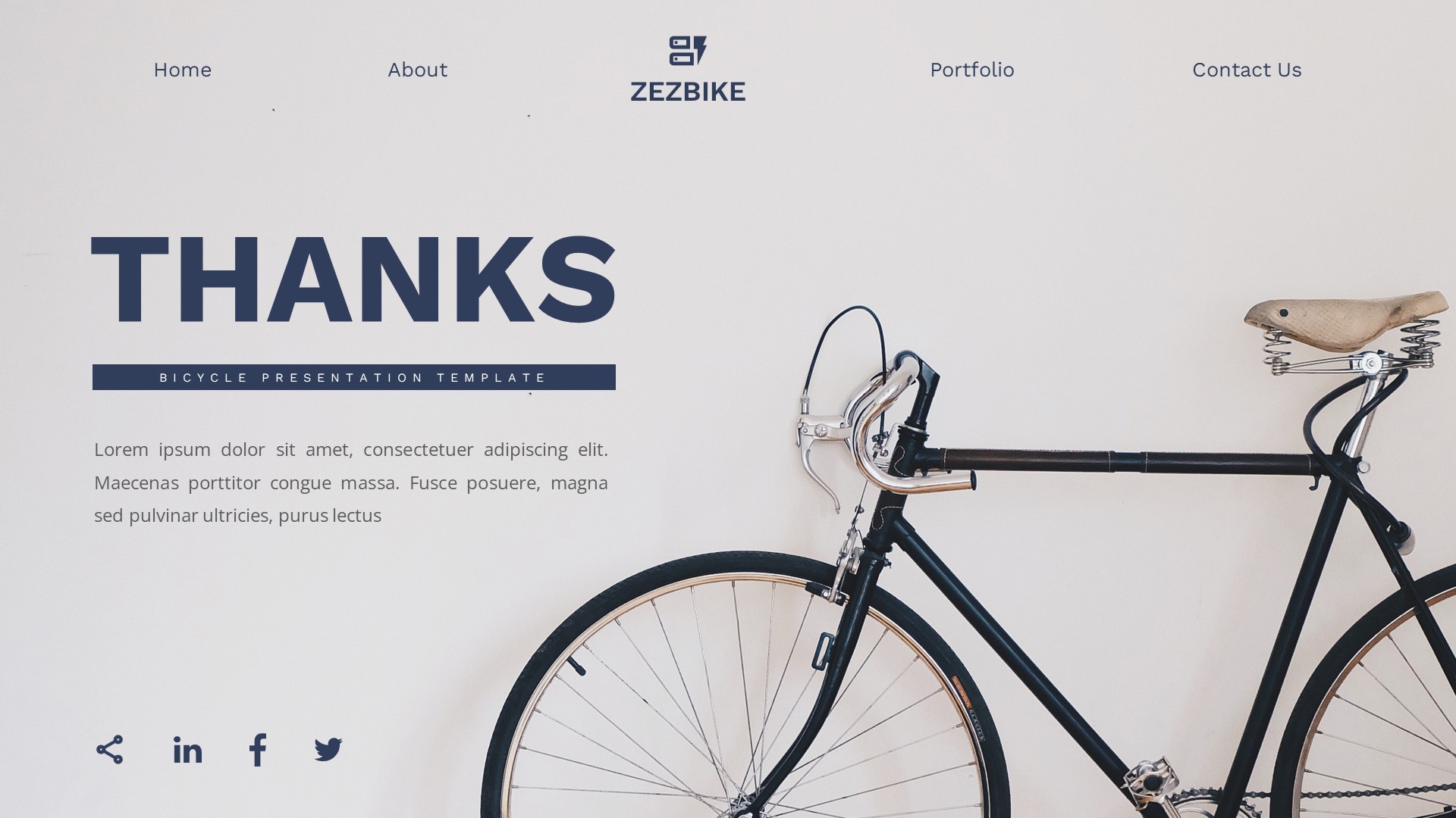 Zezbike - Bicycle Powerpoint Template, Presentation Templates ...
