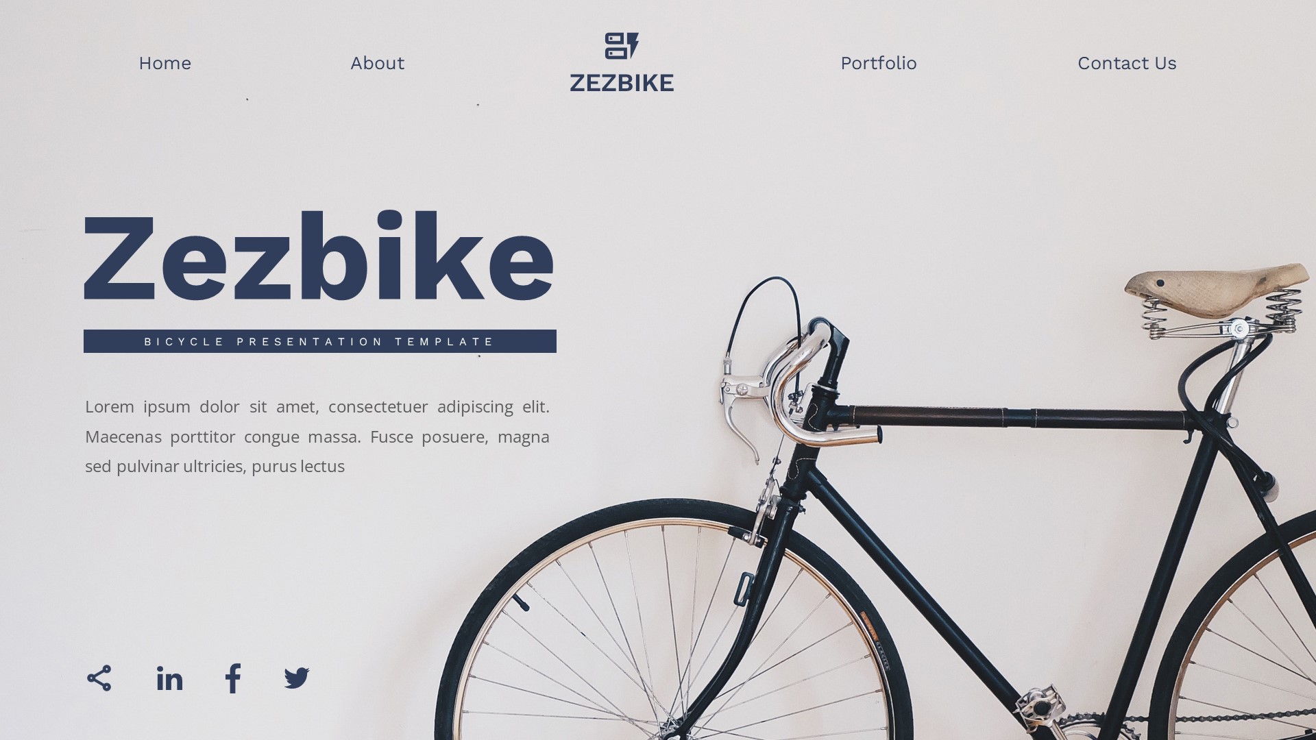 Zezbike - Bicycle Google Slides Template, Presentation Templates ...
