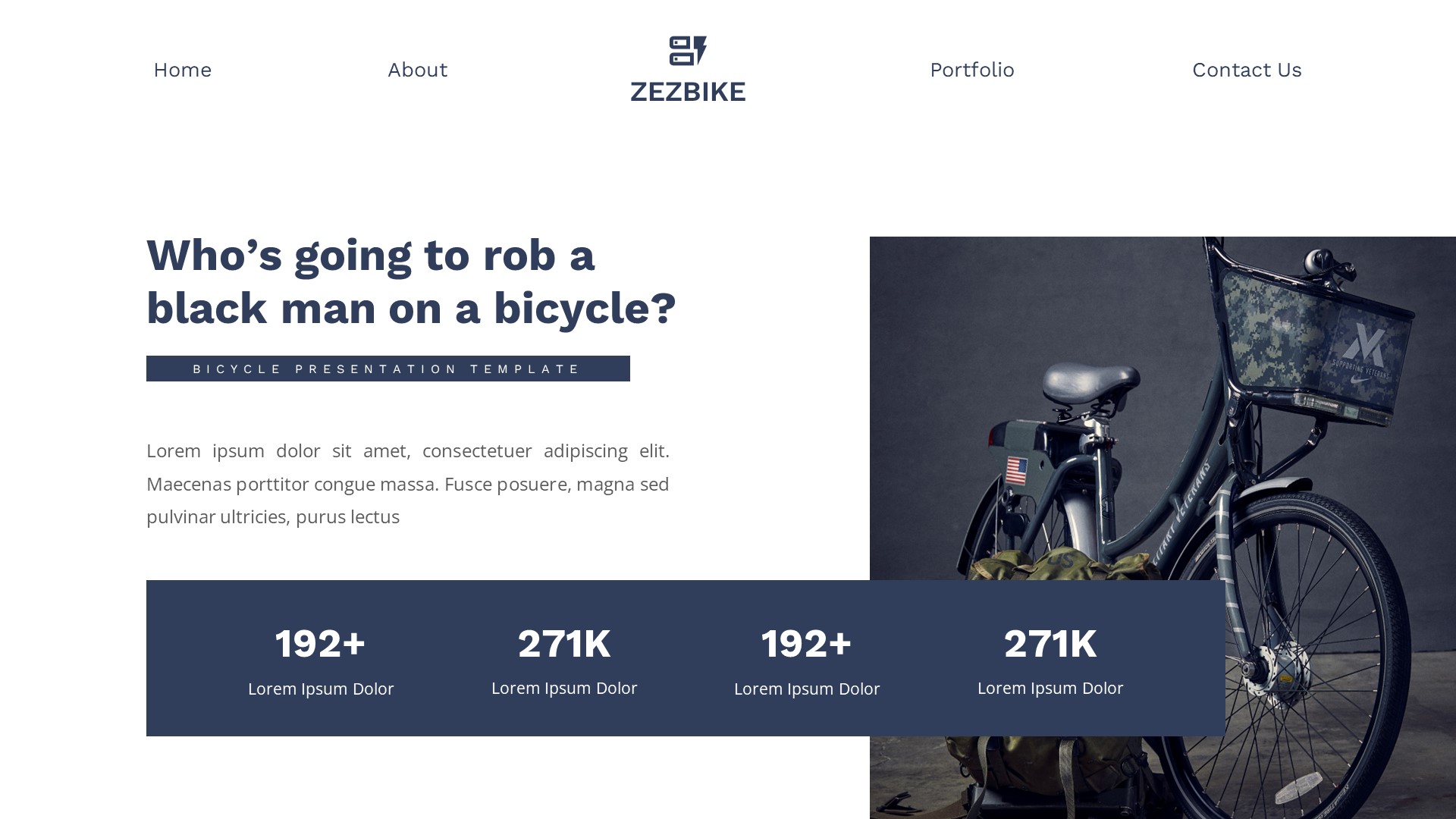 Zezbike - Bicycle Google Slides Template, Presentation Templates ...