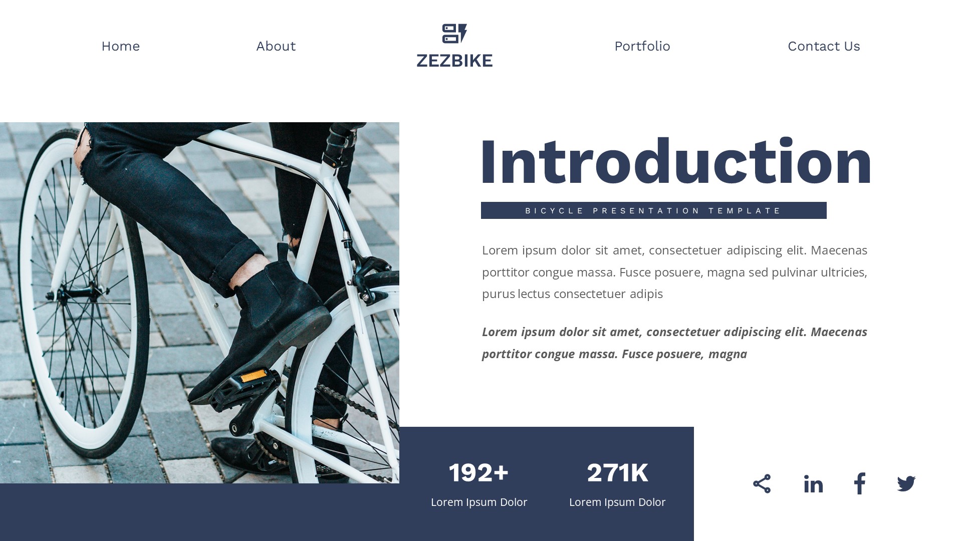 Zezbike - Bicycle Google Slides Template, Presentation Templates ...