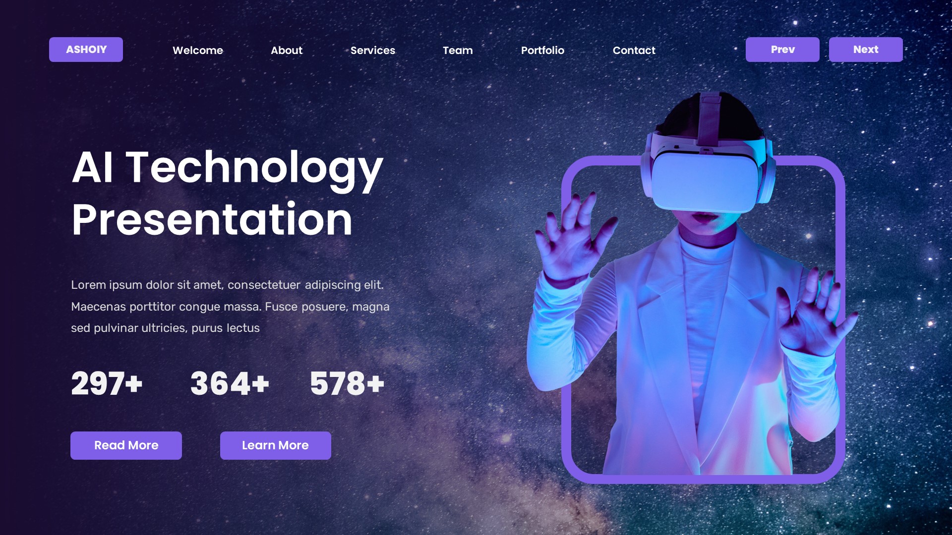 Ashoiy - AI Technology Powerpoint Template, Presentation Templates