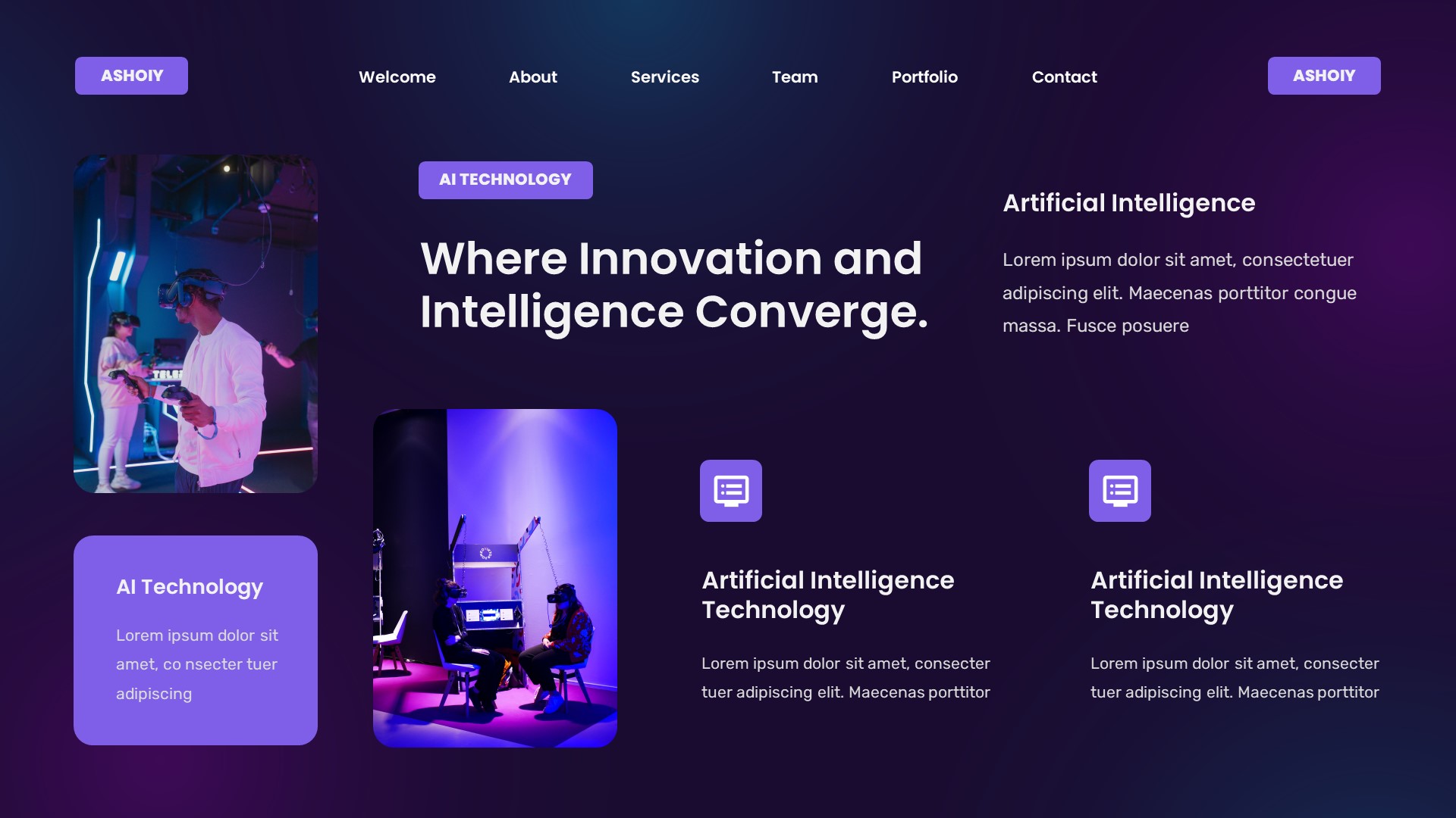 Ashoiy - AI Technology Powerpoint Template, Presentation Templates