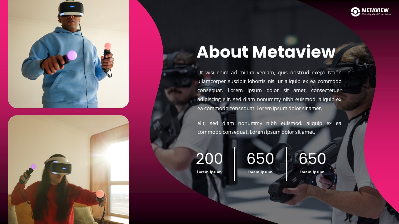 Metaview – VR Tech Keynote Presentation Template, Presentation Templates