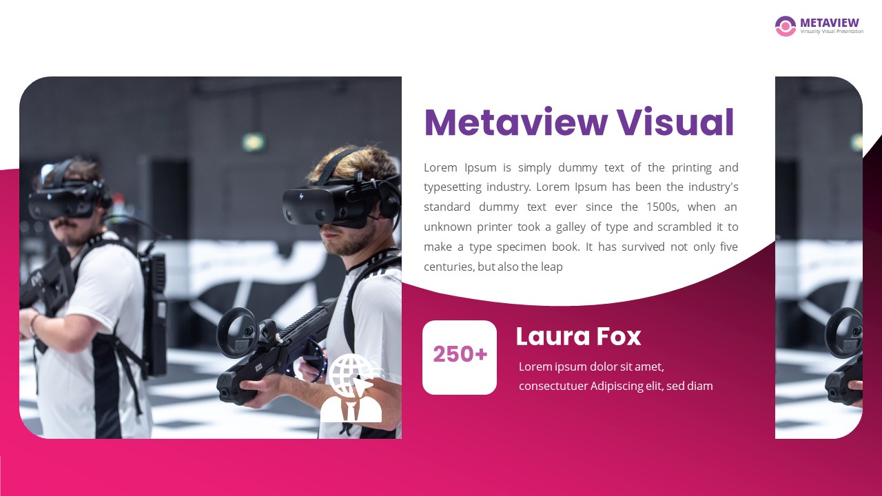 Metaview – VR Tech Keynote Presentation Template, Presentation Templates
