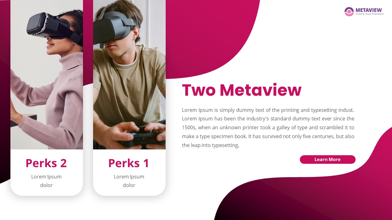 Metaview – VR Tech Keynote Presentation Template, Presentation Templates