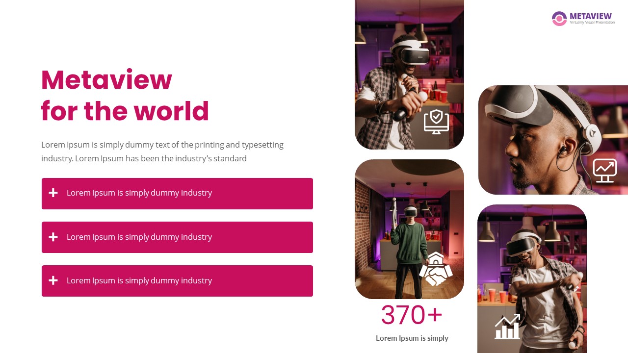 Metaview – VR Tech Keynote Presentation Template, Presentation Templates