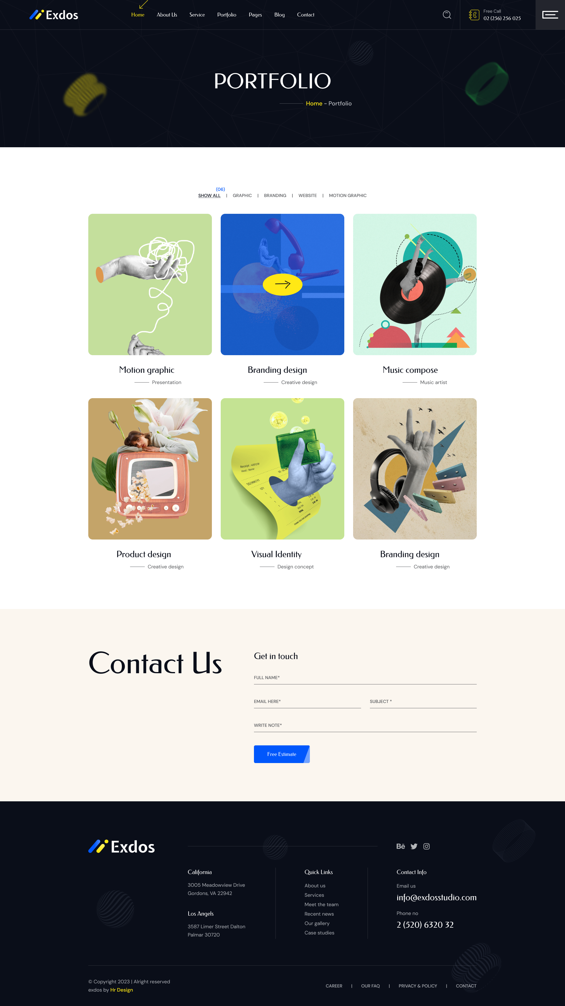 Exdos - Creative Agency Figma Template by Namespace-IT | ThemeForest