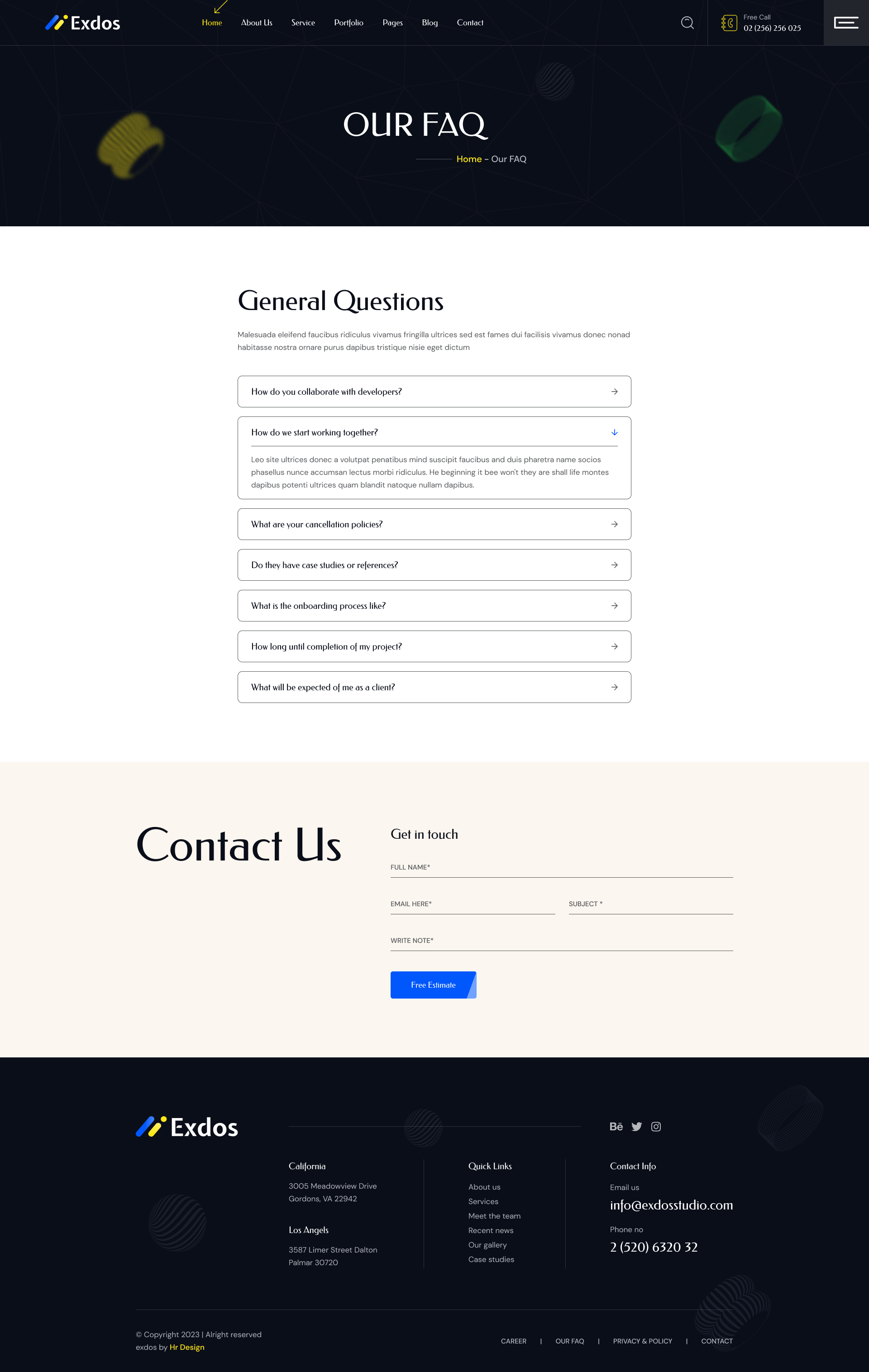Exdos - Creative Agency Figma Template by Namespace-IT | ThemeForest
