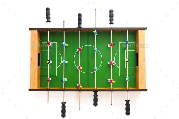 Table football game isolated on white background Stock Photo by BLACKDAY