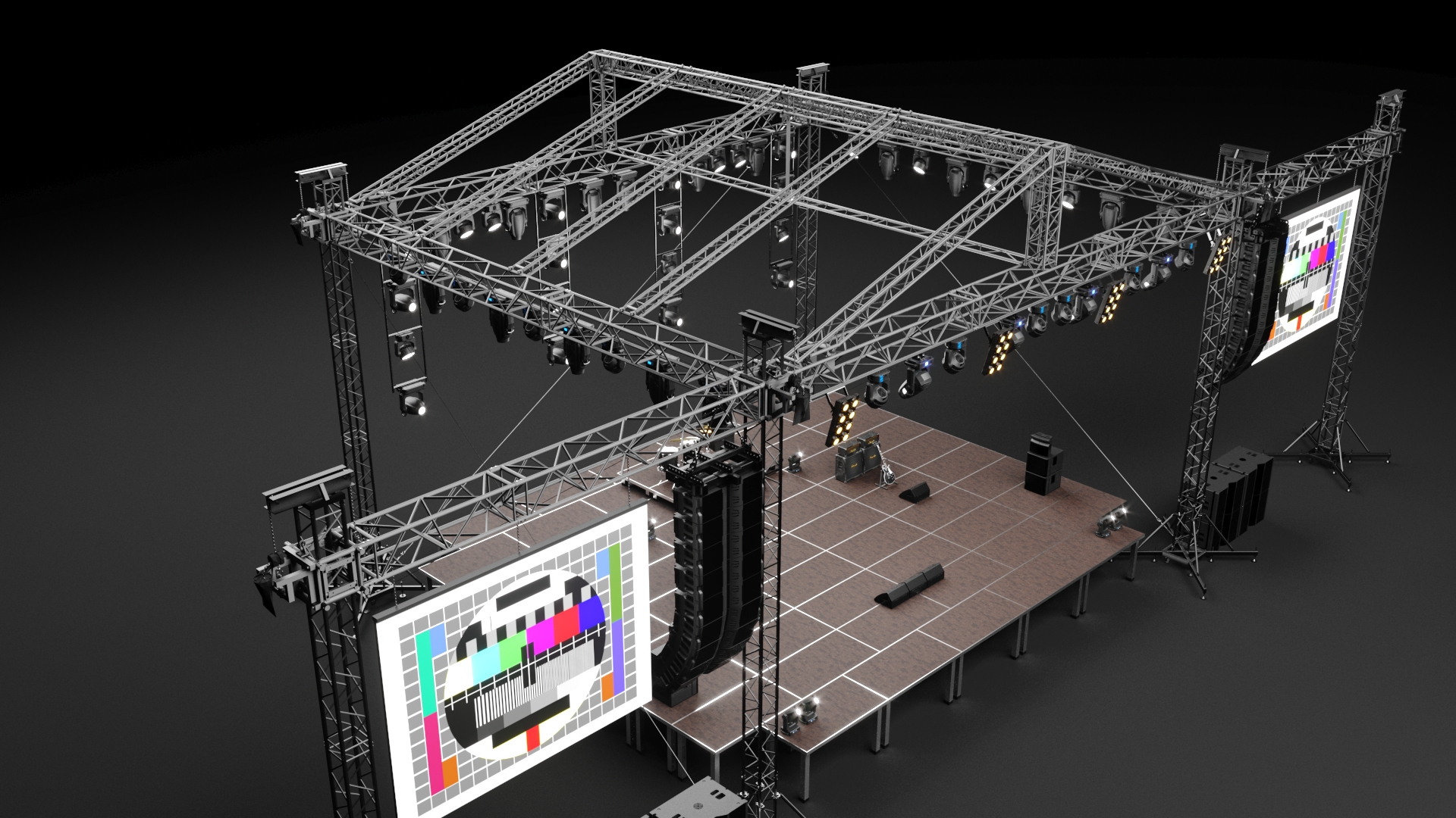 3D Concert Stage Set Full Detail by p3rless | 3DOcean