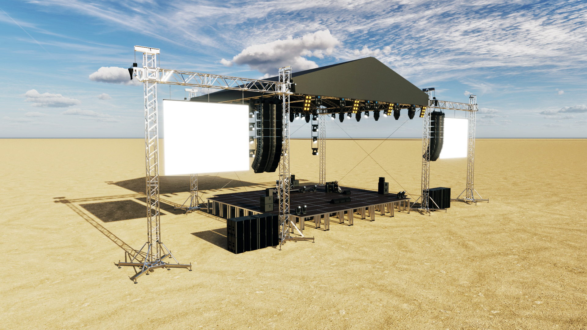 3D Concert Stage Set Full Detail by p3rless | 3DOcean