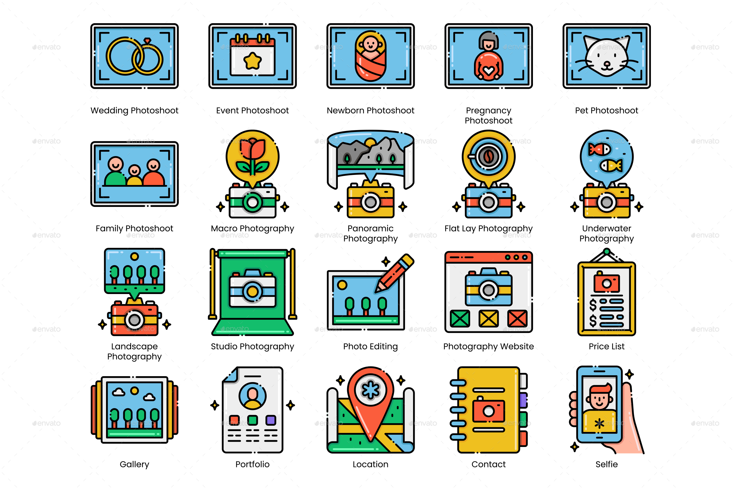 80 Photography Icons | Aesthetics Series, Icons | GraphicRiver