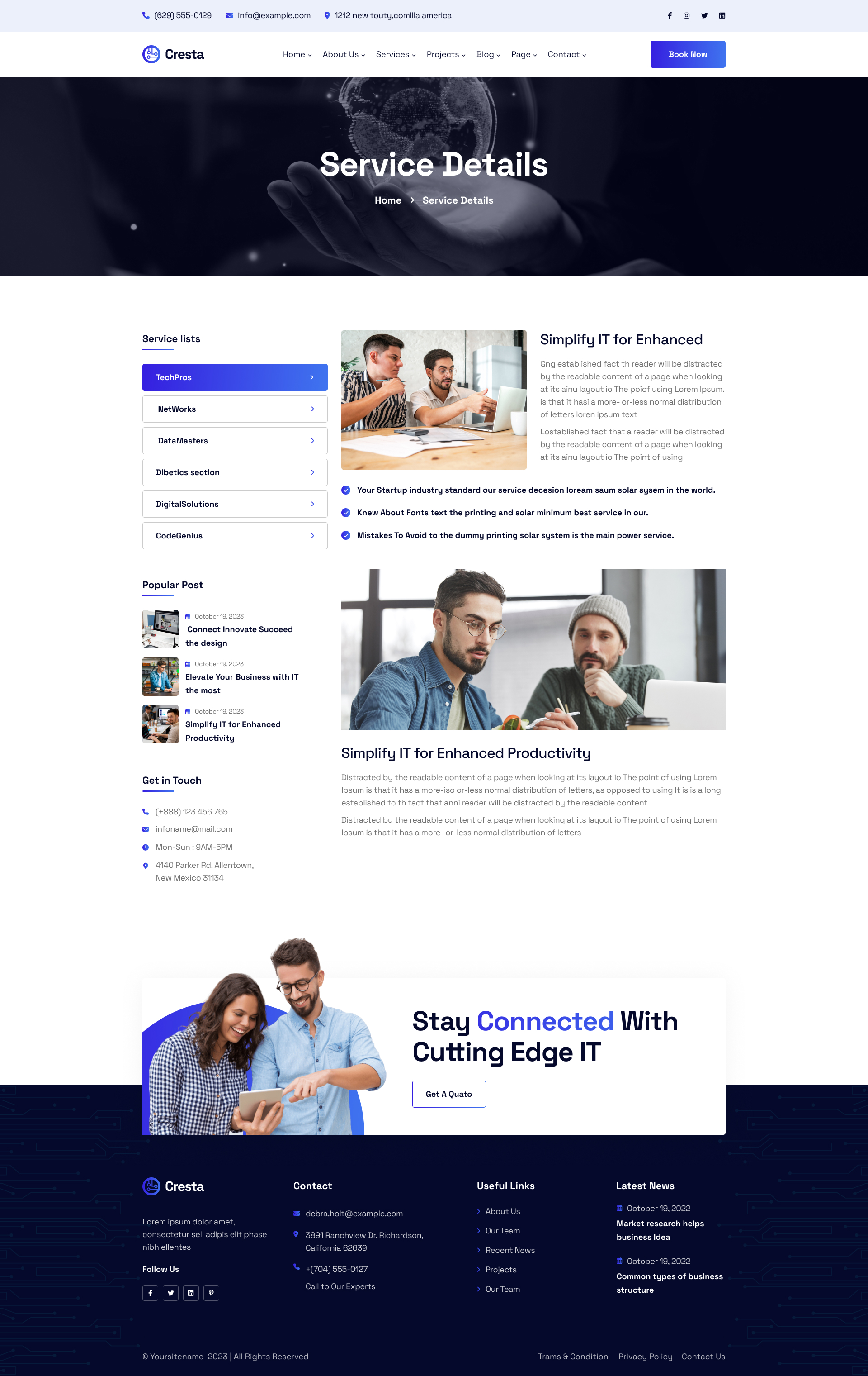 Cresta - IT Solutions & Technology Figma Template by ITcroc | ThemeForest