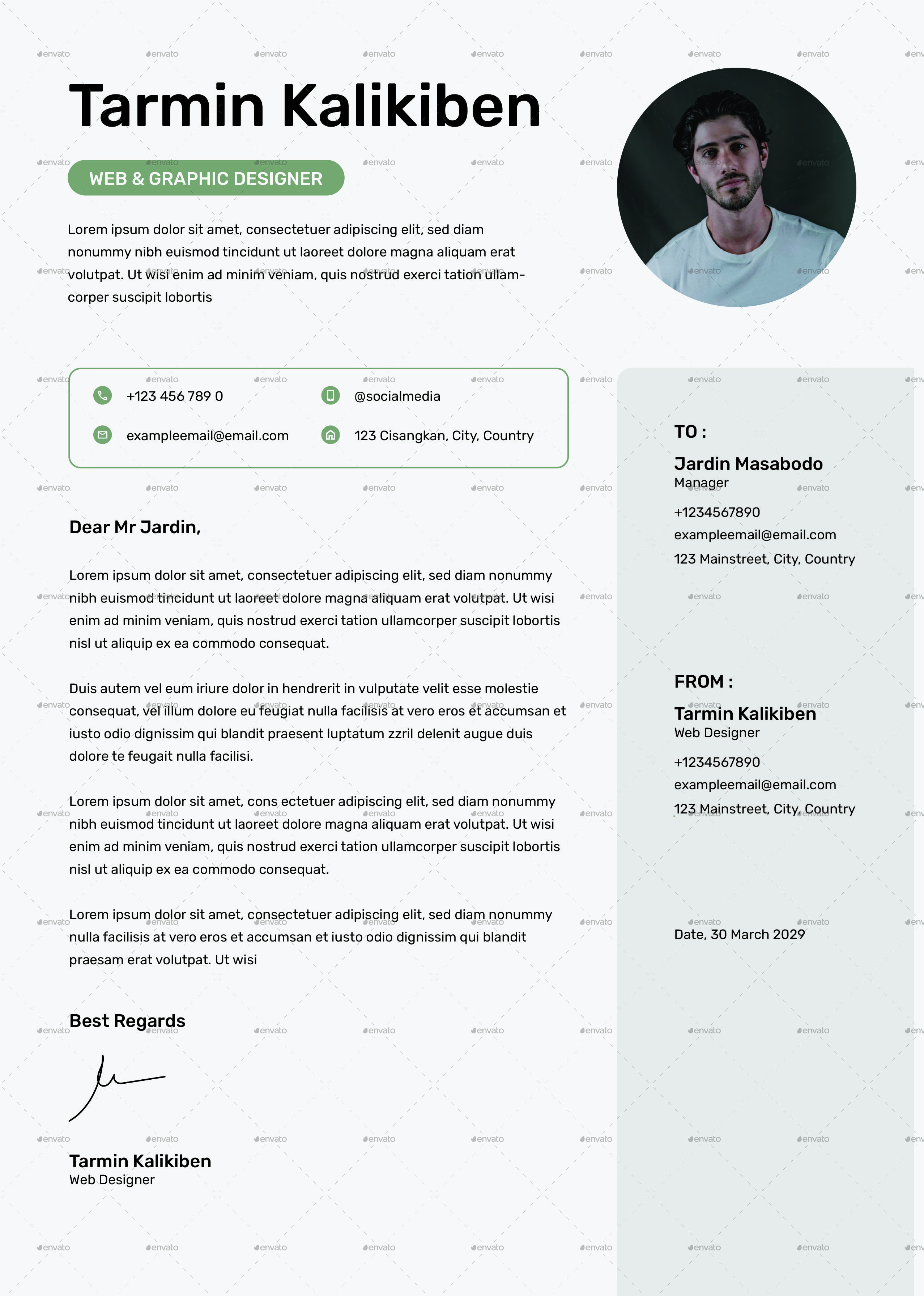 Simple White Resume Pack, Print Templates | GraphicRiver