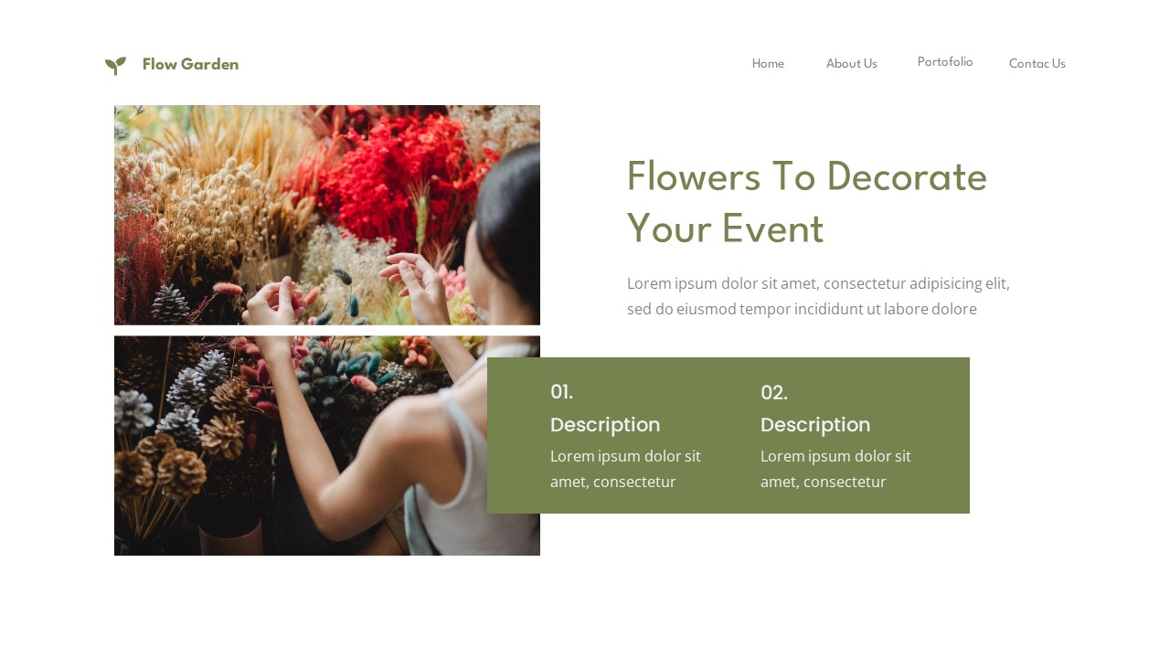 Flower Shop Google Slide by Hera_Studio | GraphicRiver