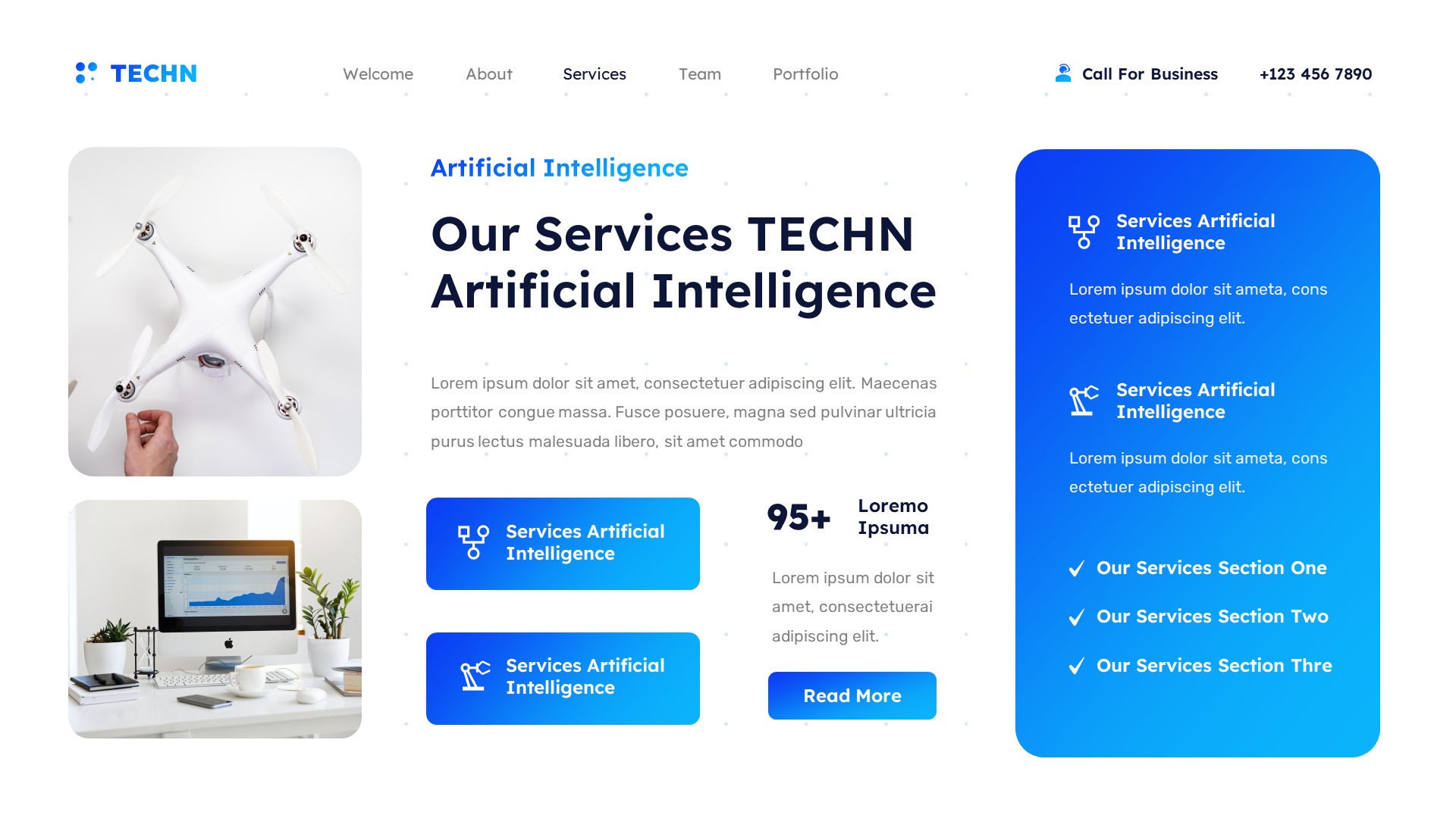 Techn - Artificial Intelligence Powerpoint Template, Presentation Templates