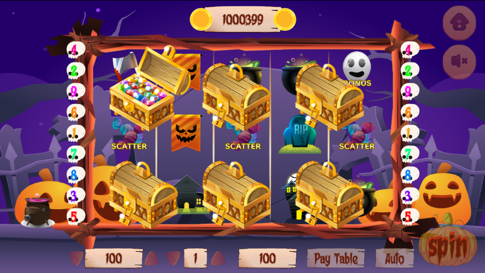 Slot Machine Halloween - Phaser3 by MrBia | CodeCanyon